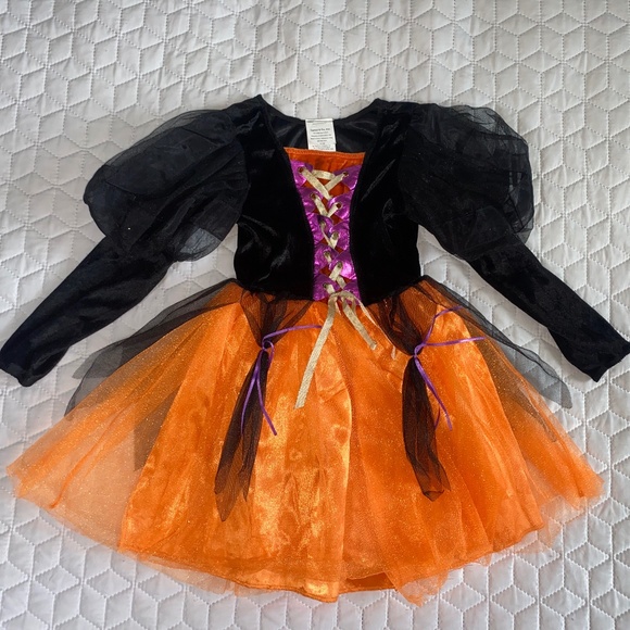 Source Unknown | Costumes | Orange And Black Halloween Witch Fancy ...